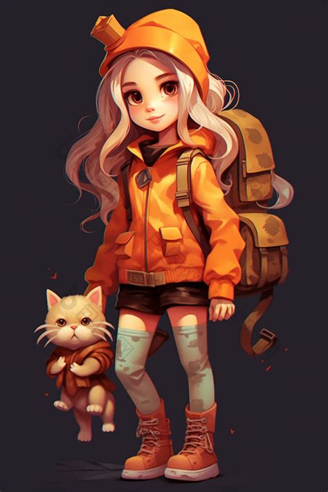 旅行女孩人物琥珀色插画图片 包图网