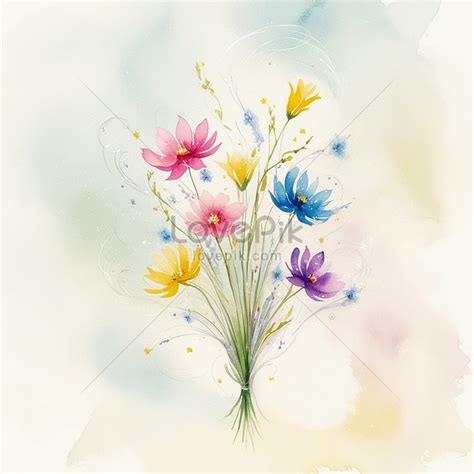 Watercolor Flowers Background Picture And Hd Photos Free Download On