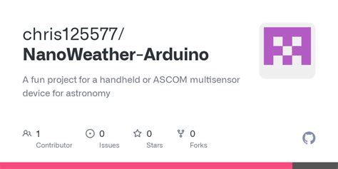 GitHub Chris125577 NanoWeather Arduino A Fun Project For A Handheld