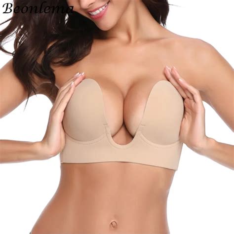 Beonlema Sutia Sexy Invisible Bra Adhesive Brassiere Strapless Bra Push