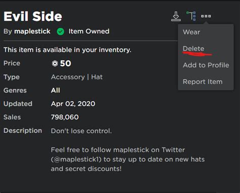 Do Not Allow Users To Delete Ugc Catalog Items From Their Inventory Website Features