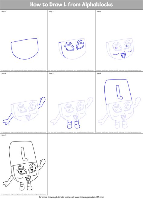 How To Draw L From Alphablocks Alphablocks Step By Step