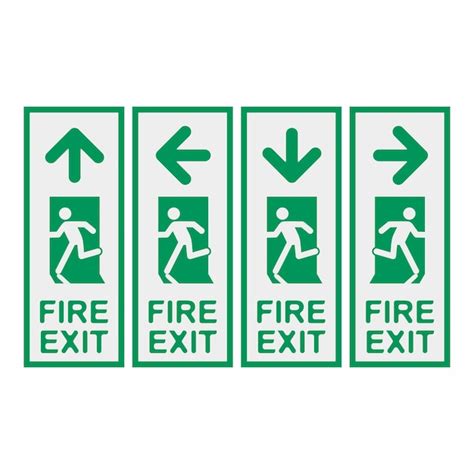 Набор знаков аварийного выхода Премиум векторы