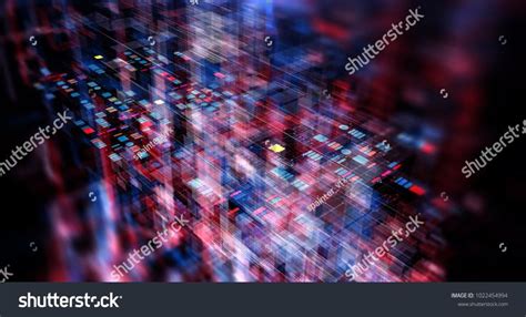 Block Chain Network Concept Distributed Register Technology Block