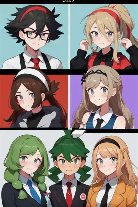 AI Art The Colorful and Charming Pokémon Crew Arven Carmine Juliana Kieran Nemona and