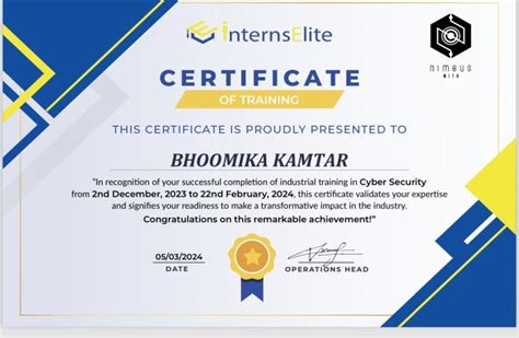The Internship Training Program Was A Valuable Experience That Helped Me Feel Prepared For My