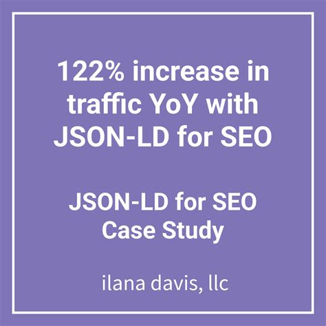 122 Increase In Traffic Yoy With Json Ld For Seo Ilana Davis