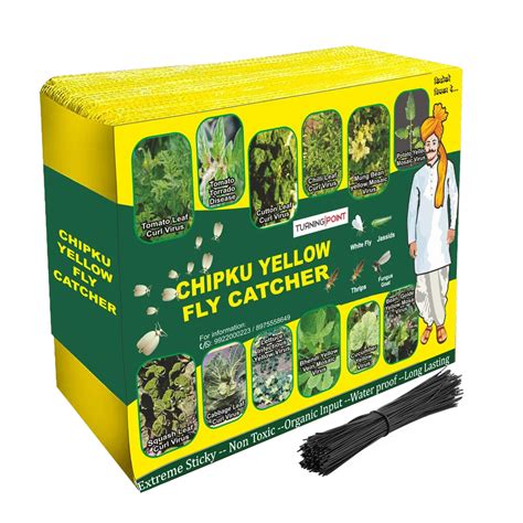 Plastic Chipku Yellow Sticky Trap Size A5 150mm X200 Mmx3mm Pack Of 100 25x4 For Agriculture