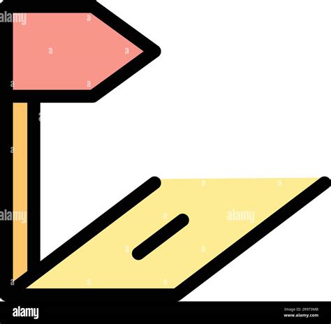 Runner Route Flag Icon Outline Runner Route Flag Vector Icon For Web Design Isolated On White