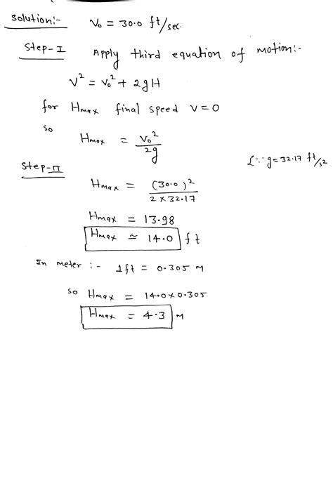 Solved Calculate The Maximum Height Achieved By A Ball Thrown Straight Course Hero