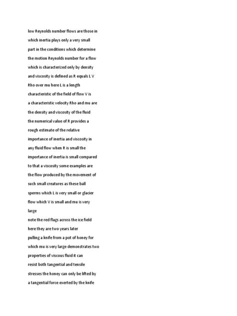 Low Reynolds Number Flows Pdf Reynolds Number Fluid Dynamics