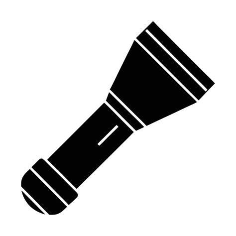 A Black And White Icon Of A Flashlight 61678872 Vector Art At Vecteezy