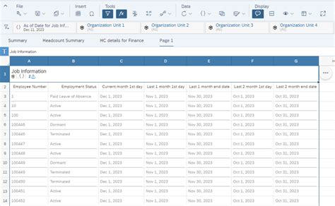 creating month start and end dates for headcount f sap community