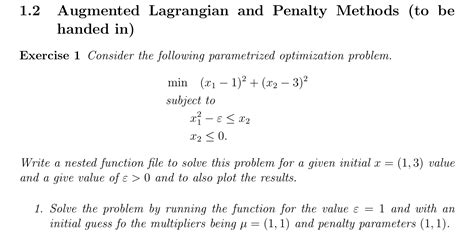 12 Augmented Lagrangian And Penalty Methods To Be