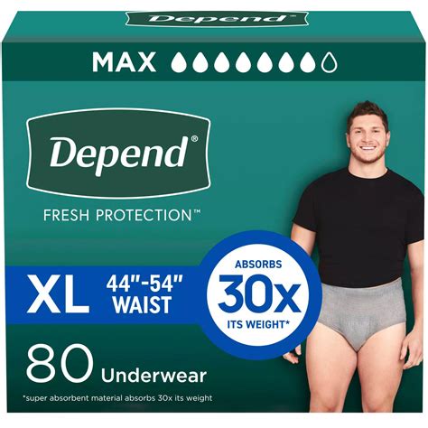 Depend Fresh Maximum Protection Adult Incontinence Underwear For Men