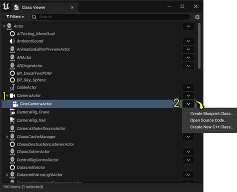 Class Viewer In Unreal Engine Unreal Engine 5 6 Documentation Epic