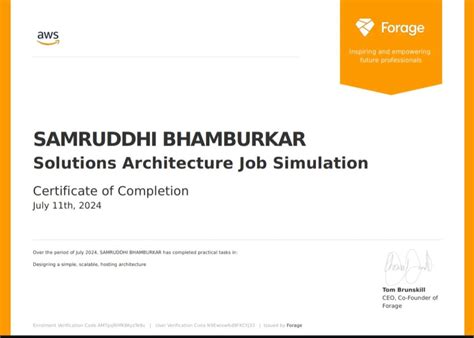 Samruddhi Bhamburkar On Linkedin Awscertification Forage Cloudcomputing Professionaldevelopment