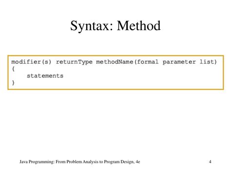 Ppt Java Programming From Problem Analysis To Program Design 4e