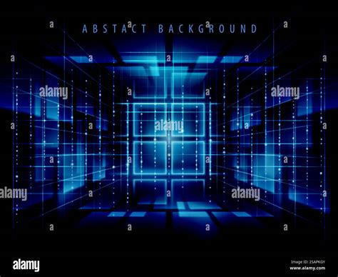 Network Glowing Connections Data Processing Stock Vector Images Alamy
