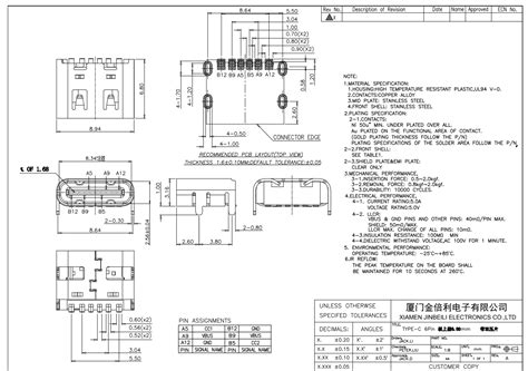 Usb 20c F 01c21 Mid Mount Usb 20 Type C Female Connector 16pin Smd