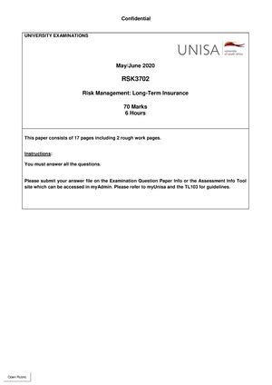 ECS3706 Assignment 01 ECS3706 ASSIGNMENT 1 Assignment 01 Semester 02 Econometrics ECS