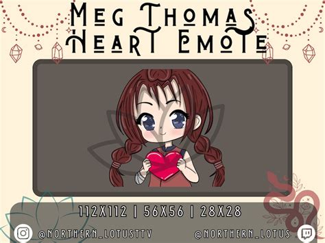 Cute Heart Meg Thomas Dbd Twitch Emote Dead By Daylight Streamer Discord Youtube Kick Stream Etsy