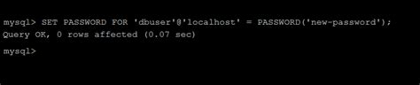 MySQL Change A User Password Command Line TecAdmin