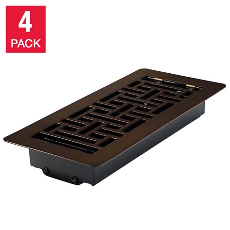 Manor House Rubbed Bronze Low Profile Floor Registers 4 Pack Costco