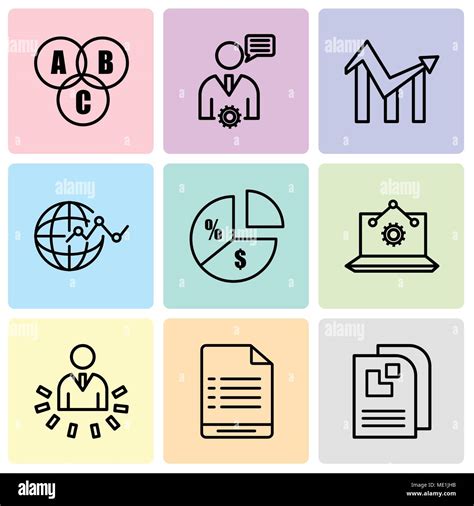 Set Of 9 Simple Editable Icons Such As Data Page User Warning User Data Analytics Laptop