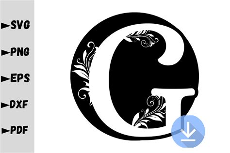 Monogram Letter G Monogram Svg Graphic By Jada Boutique Design