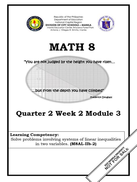 Math 8 Q2 Mod3 Pdf Cartesian Coordinate System Mathematics
