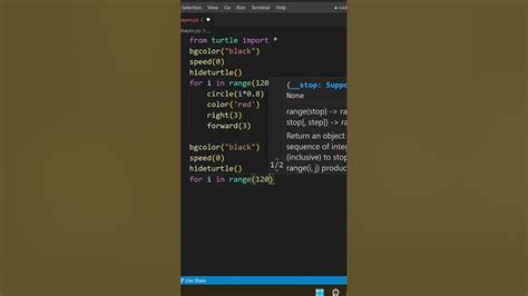 Create Cool Amazing Shapes In Python Python Turtle Graphics Shorts