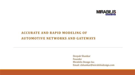 Automotive Network And Gateway Simulation Pptx