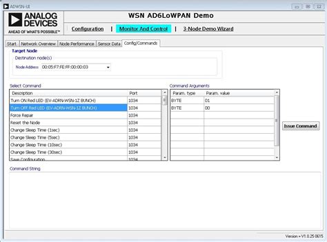 can i send commands from border router to node in ad6lowpan
