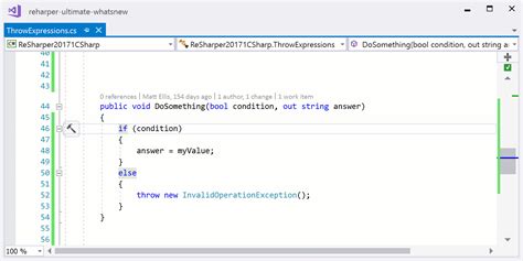 C 70 And 71 Support In Resharper Throw Expressions The Net