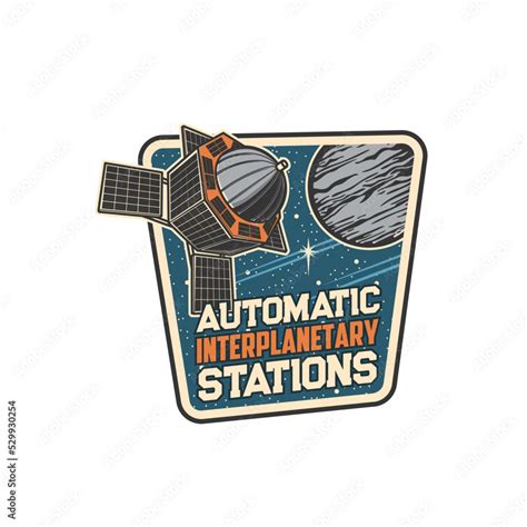 Automatic Interplanetary Station Space And Planets Explorer Spacecraft Vector Icon