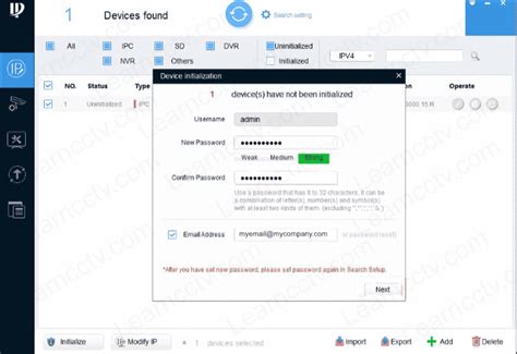 Dahua Ip Camera Initialization Learn