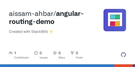 github aissam ahbar angular routing demo created with stackblitz ⚡️