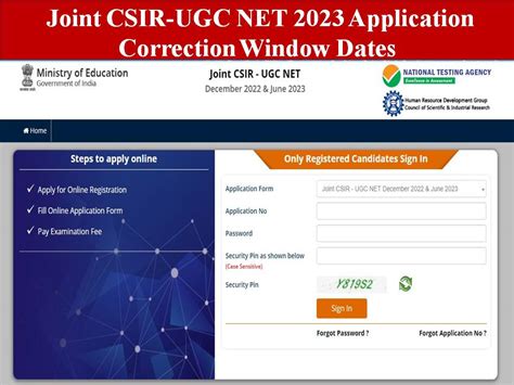 Get The Joint Csir Ugc Net 2023 Application Correction Window Dates Here Exams Daily
