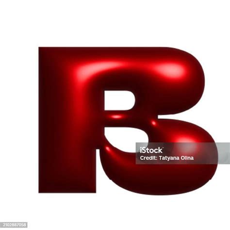 빨간 금속 반짝이는 반사 편지 B 3d 그림 3차원 형태에 대한 스톡 벡터 아트 및 기타 이미지 3차원 형태 가장자리 금속의 Istock