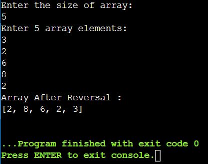 Java Program To Reverse Array Elements Tutorial World