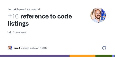 Reference To Code Listings · Issue 16 · Lierdakilpandoc Crossref · Github
