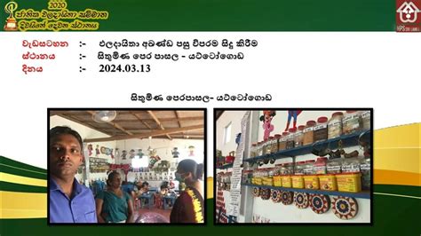 ඵලදායිතා කටයුතු පිළිබද මාසික ප්‍රගතිය 2024 මාර්තු Youtube