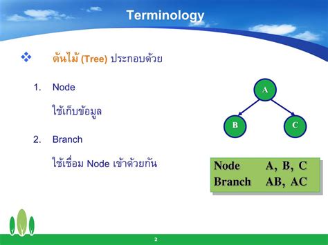 Ppt โครงสร้างข้อมูลทรีและไบนารีทรี Tree And Binary Tree Powerpoint