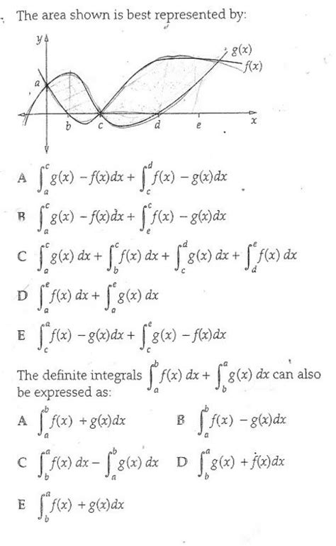 Integration Notation Homework Answers