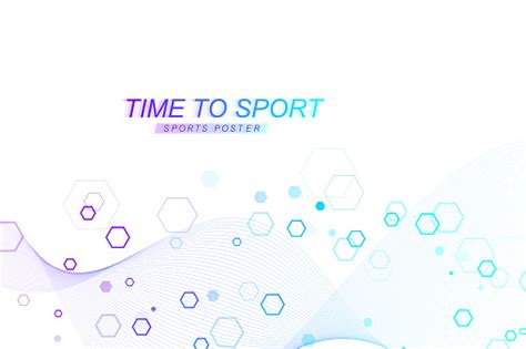 현대 색깔된 스포츠 배경입니다 라인 흐름 파 육각 디자인에 대 한 16 진수 함께 추상적인 디자인 스포츠 컨셉 배너 포스터 커버 브로슈어 웹 벡터 일러스트입니다