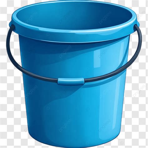 Blue Bucket With A Black Handle Design Elements Asset Design Handle