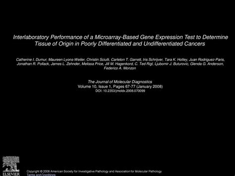 Interlaboratory Performance Of A Microarray Based Gene Expression Test