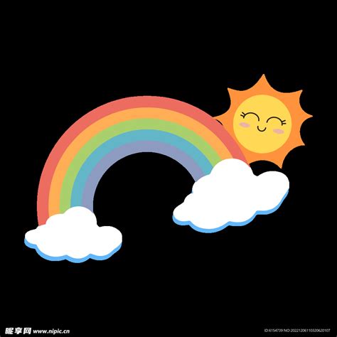 太阳彩虹云朵设计图 PSD分层素材 PSD分层素材 设计图库 昵图网nipic