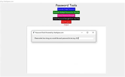 Password Generator Tools Project In Python With Source Code And Report [ Download ] Kashipara